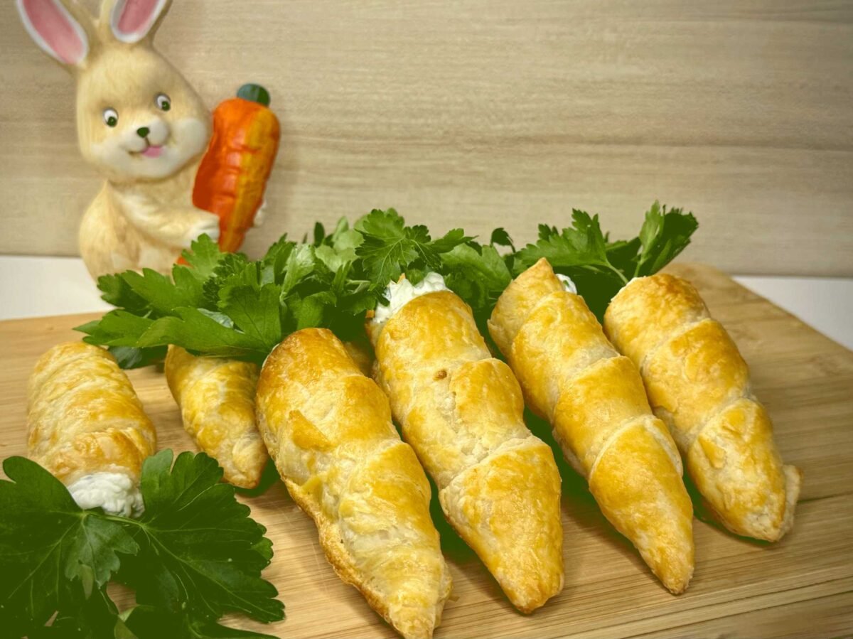 Vaskršnje mrkve od lisnatog tijesta punjene sirom – Recept | Na laganoj ...